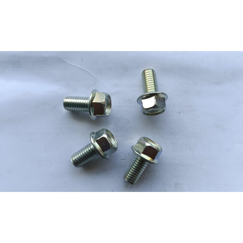Jual Baut step 8x15 flange bold putih 1pcs | Shopee Indonesia