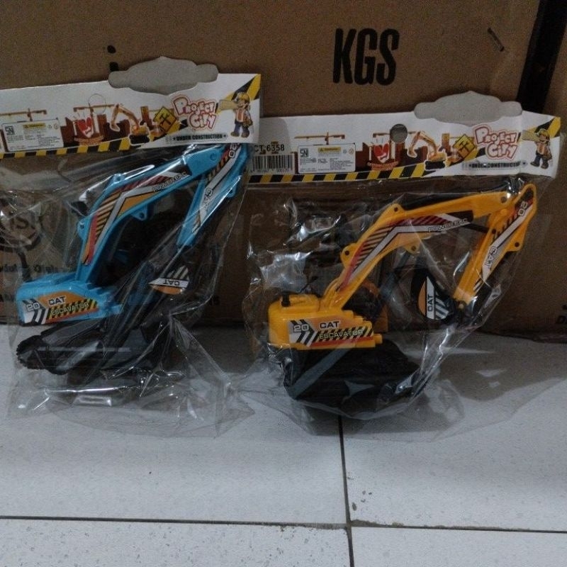 Jual (Harga 2pcs) Mainan bego excavator mini kantong OCT 6358 | Shopee ...