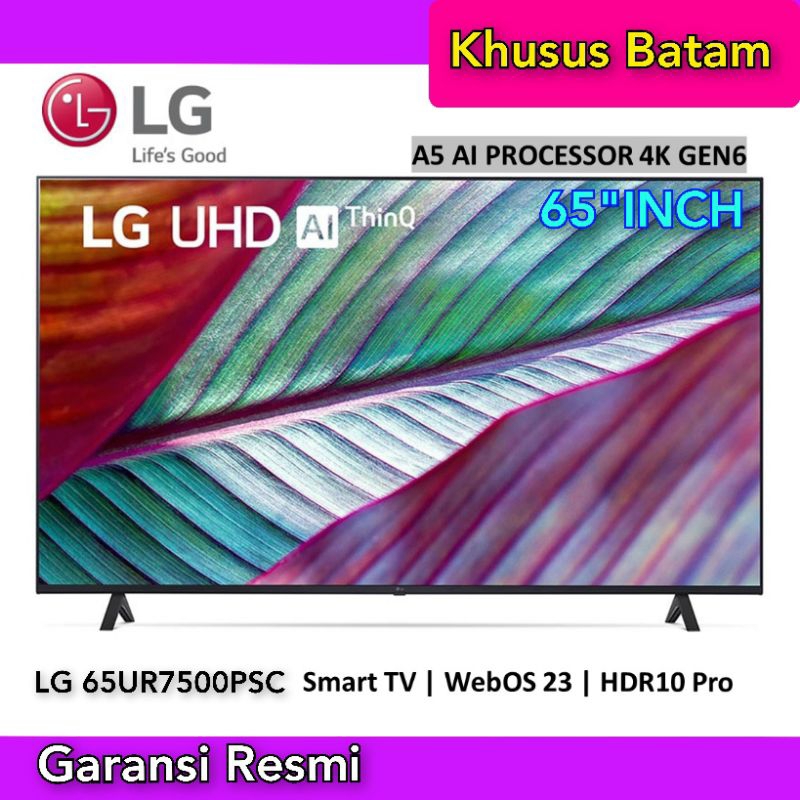 Jual SMART TV LG 65"INCH 65UR7500PSC HDR10PRO AI ThinQ 4K UHD (KHUSUS BATAM) | Shopee Indonesia