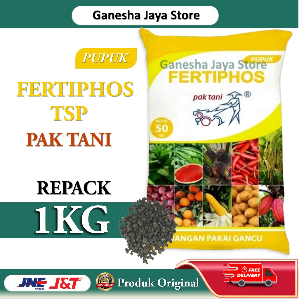 Jual PUPUK TSP SP FERTIPHOS HITAM PAK TANI REPACK 1KG PUPUK PERTUMBUHAN ...