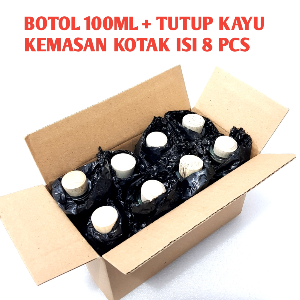 Jual Botol asi 120ml / botol susu bayi kaca tutup karet / TUTUP KAYU ...