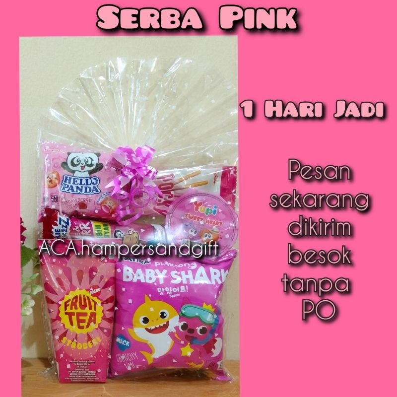 Jual paket Snack pink / paket ulang tahun pink /Snack ulang tahun anak ...