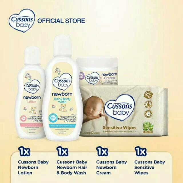 Jual et Sabun Mandi Lotion Tissue dan Cream Cussons Baby Pack Newborn ...