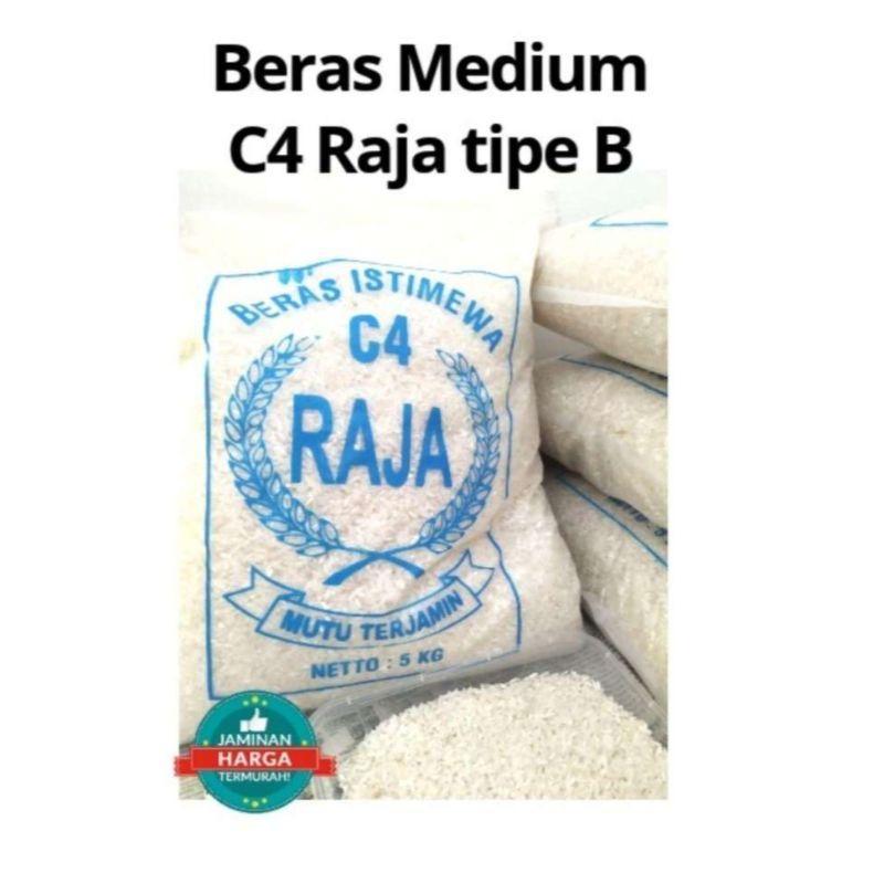 Jual BERAS RAJA BIRU C4 5KG | Shopee Indonesia