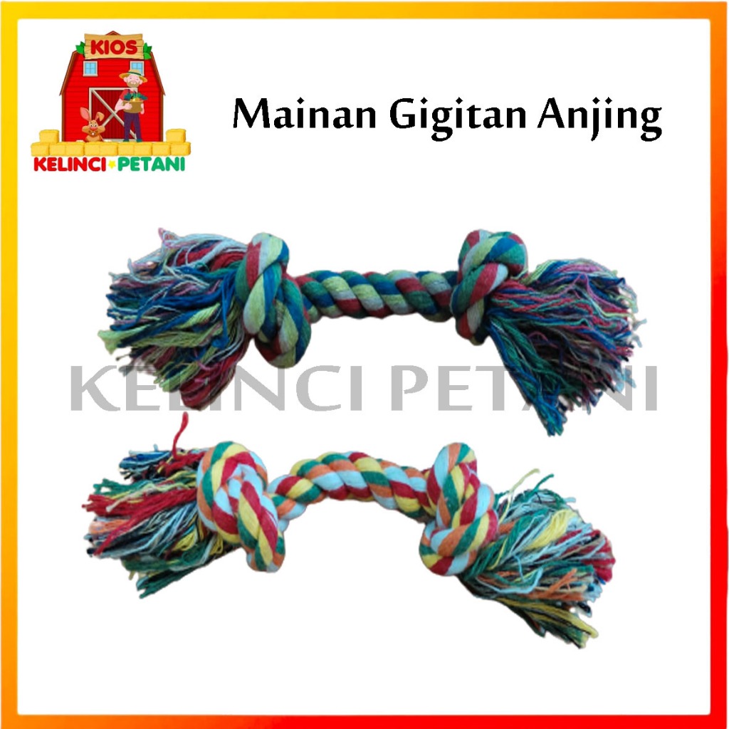 Jual Mainan Tali Gigit Anjing ukuran Kecil Panjang 15 Centimeter ...
