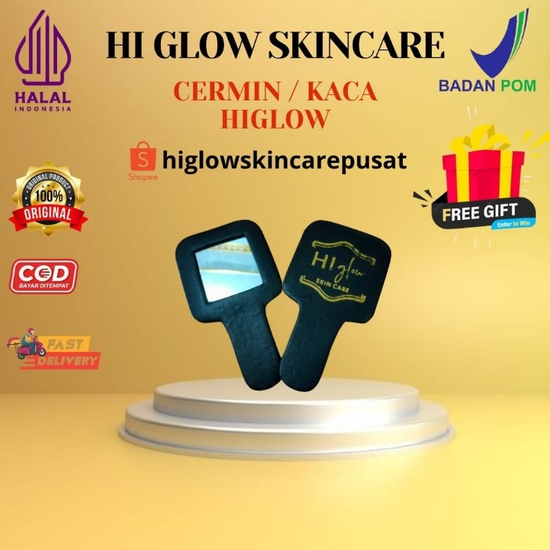 Jual CERMIN / KACA HI GLOW / Cermin genggam / hi glow skincare | Shopee ...