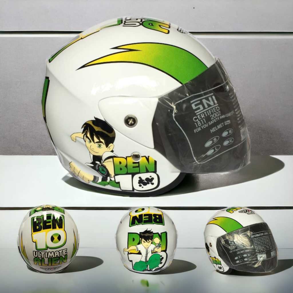 Jual Helm Anak Junior Karakter Cartoon Ben Ten Umur 3-9 Tahun Original ...