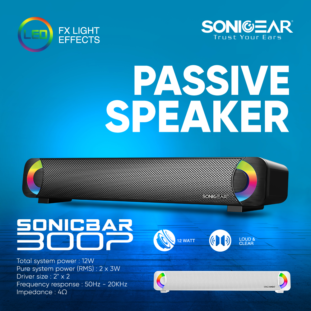 Jual Speaker Sonicbar 300P Powerful SoundBar with Light Effect - Garansi Resmi 1 Tahun | Shopee ...