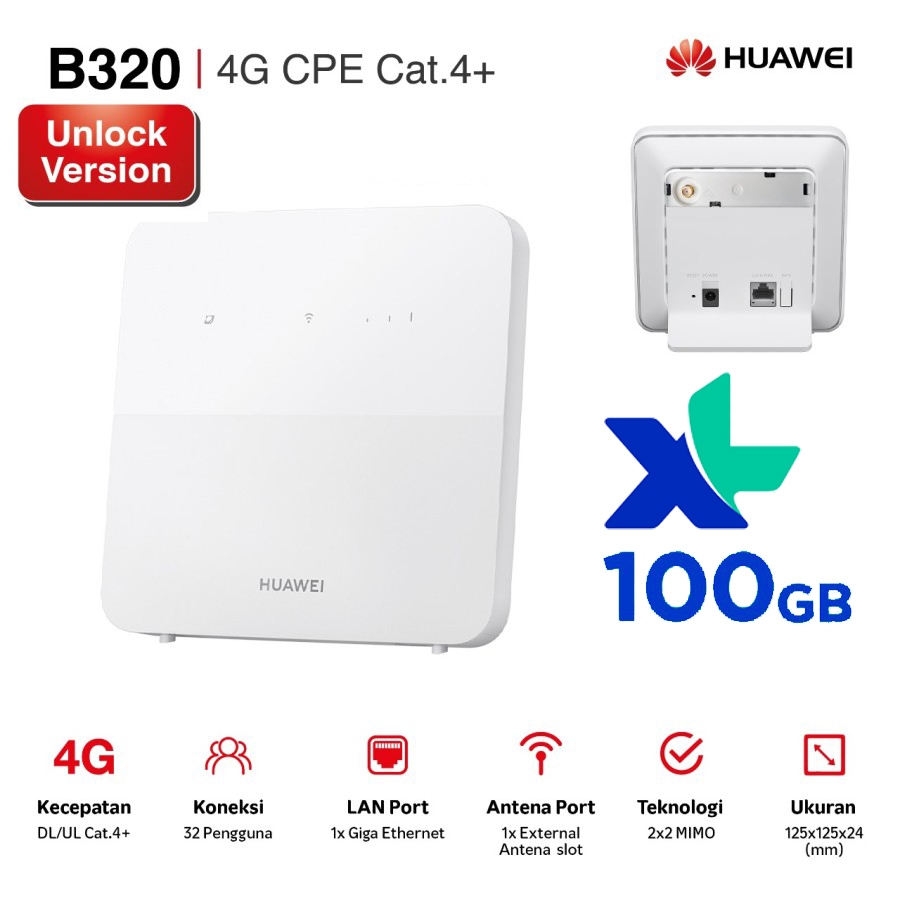 Jual Router Huawei 4G LTE B320 Wireless 4G CPE 5s 300Mbps penerus B312 ...