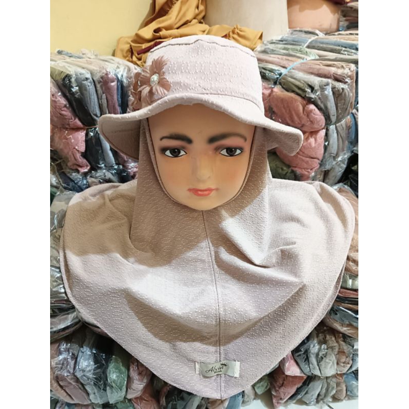 Jual Jilbab Hijab TOPI NEMPEL A2R-014 Bayi 0-3 Thn Jersey Strada Motif ...