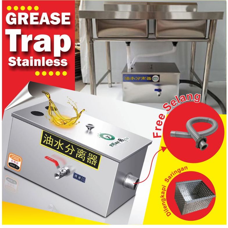 Jual Grease Trap Stainless Filter Penyaring lemak Minyak Limbah Cuci ...