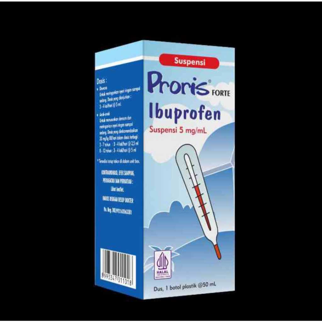 Jual PRORIS SUSP FORTE 50 ML STRAWBERRY (IBUPROFEN/PEREDA NYERI/DEMAM ...