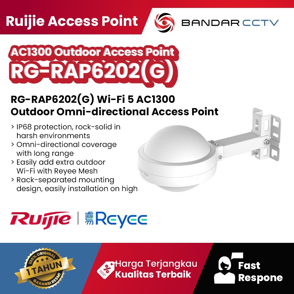 Jual Ruijie Reyee RG RAP6202 G Wifi 5 AC1300 Outdoor Access Point ...