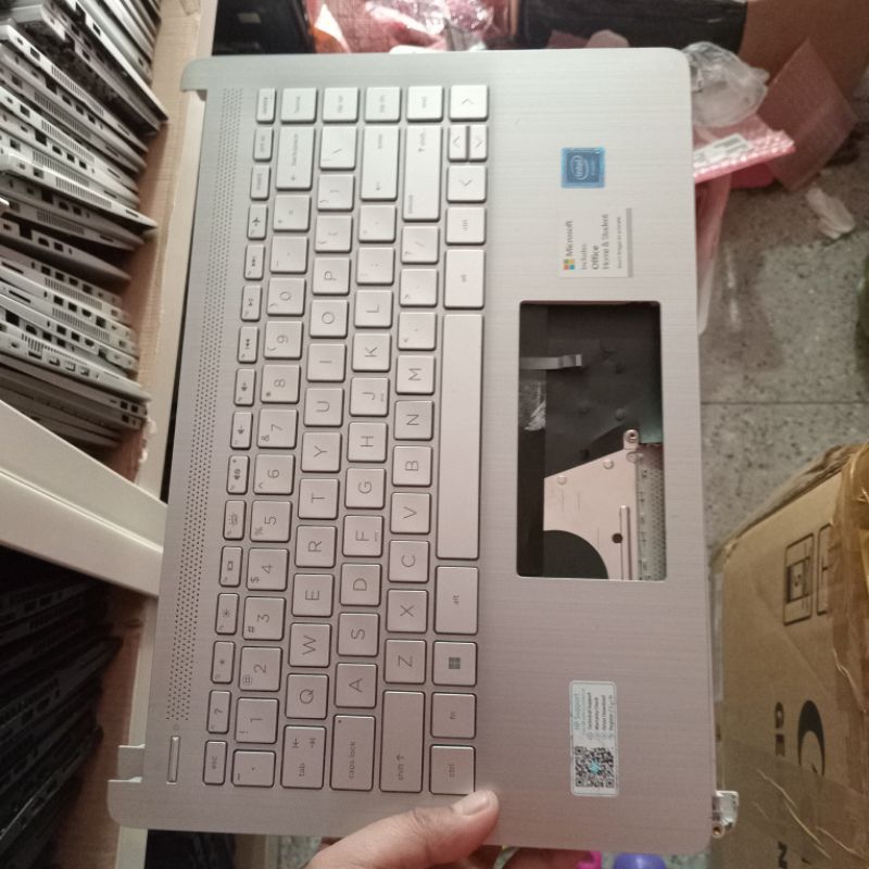 Jual keyboard frame hp 14-cf 14-dk 14-df original tested | Shopee Indonesia