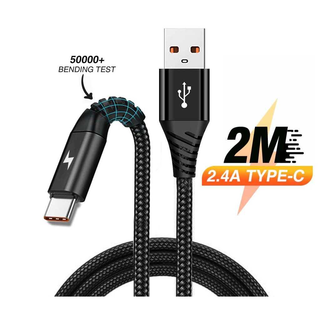 Jual Kabel cas 2 meter tipe c Fast charging Kabel charger type C 2 ...
