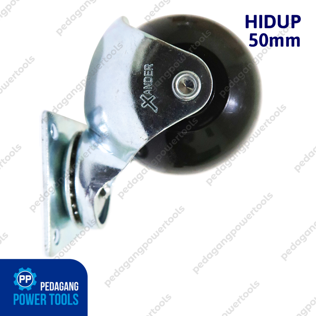 Jual XANDER XD-850-HDP-HTM Satuan Roda Bulat Hidup 50 mm PVC Caster 2 ...