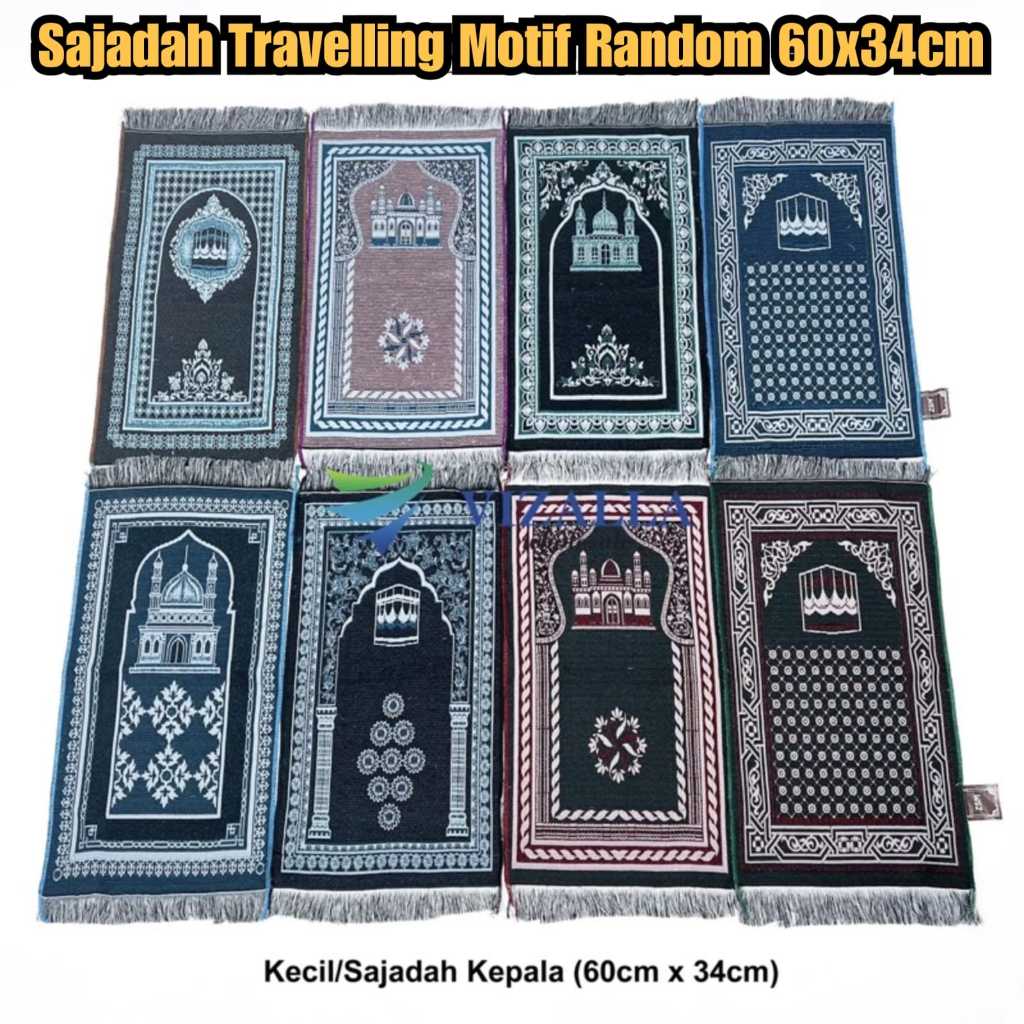 Jual sajadah kecil sajadah travelling alas sholat sajadah mini 60x34cm ...