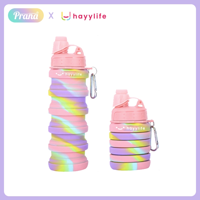 Jual PRANA Botol Minum Silicone Lipat/ Botol Minum Lipat 500ml Dengan ...