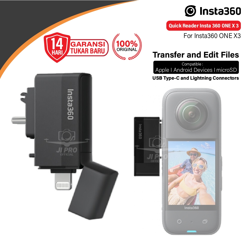 Jual Insta360 ONE X3 Quick Reader Insta 360 ONE X 3 Quick Reader Original | Shopee Indonesia