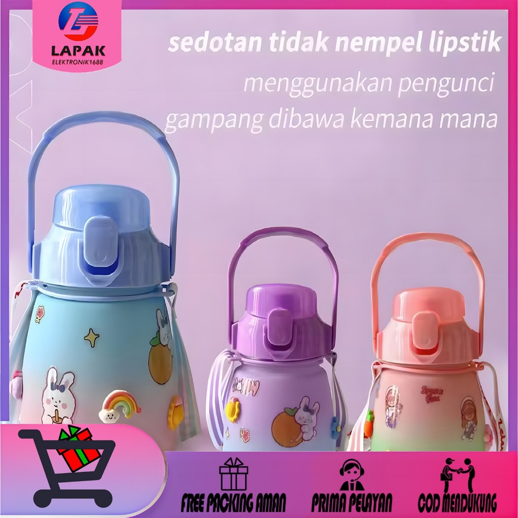 Jual Botol Minum Viral 1 liter botol sultan Botol kekinian real pict ...