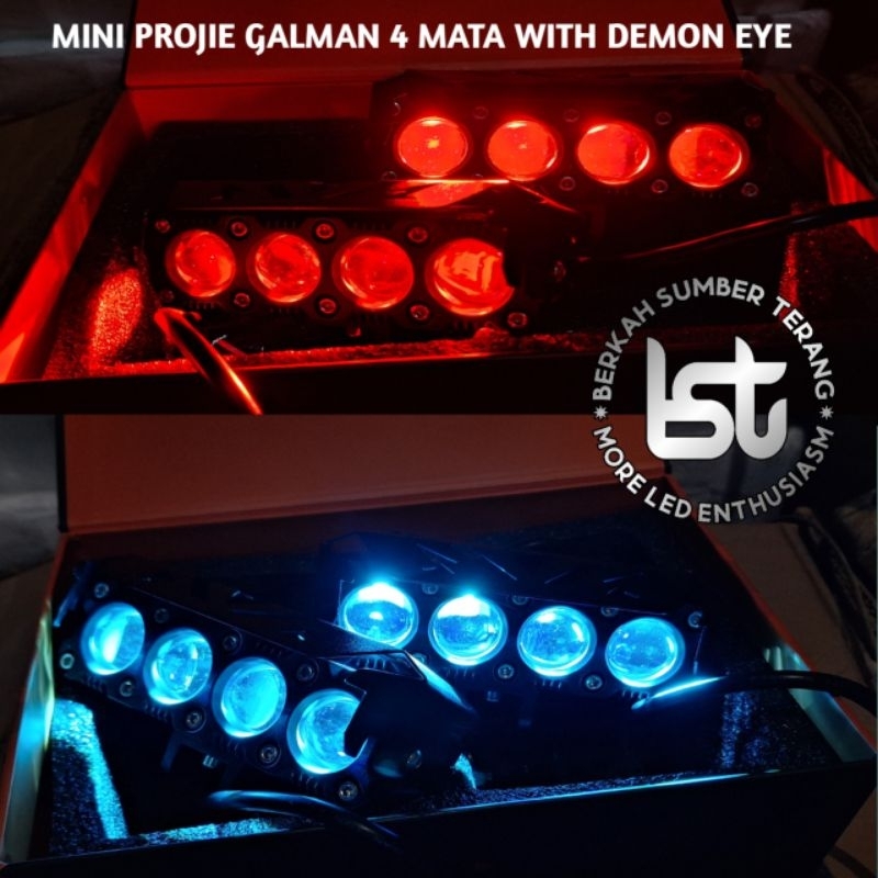 Jual MINI PROJIE 4 MATA GALMAN SQL ORIGINAL HI LO BEAM WITH DEVIL EYE ...