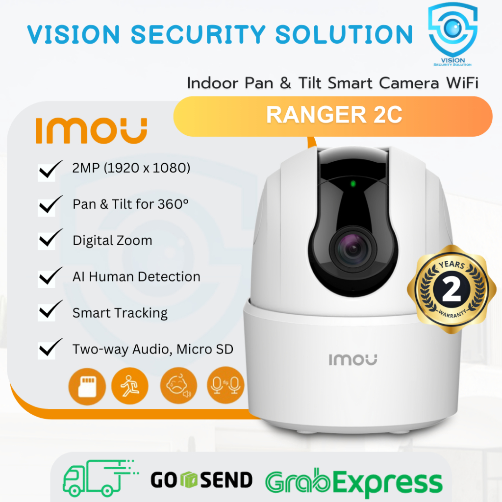 Jual Babycam CCTV IP PT Wireless Imou Ranger 2C 2MP IPC-TA22CP Two-way Talk | Shopee Indonesia