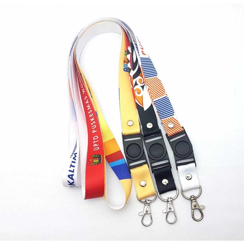 Jual LANYARD FULL WARNA BAHAN TISSUE 2CM GANTUNGAN ID CARD | Shopee ...