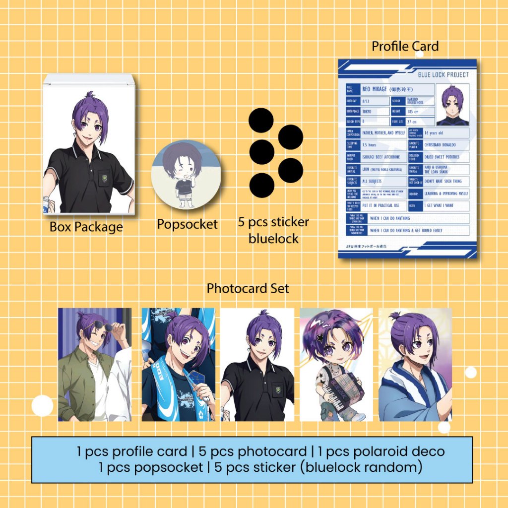 Jual Blue Lock Profile Photocard Sticker Bluelock | Shopee Indonesia