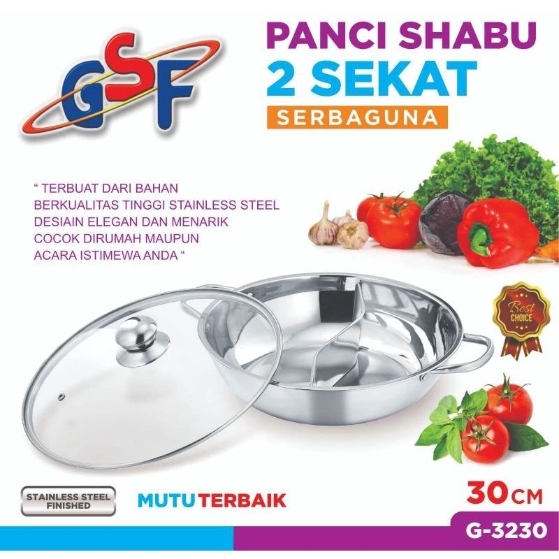 Jual GSF Panci Shabu 2 Sekat | Shopee Indonesia