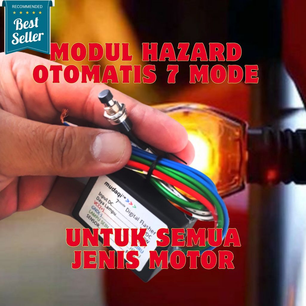 Jual modul hazard otomatis flasher hazard 7 mode sein hazard kedip ...