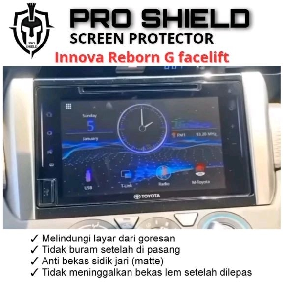 Jual Anti Gores Head Unit Innova Reborn G facelift 2020 - 2024 | Shopee ...