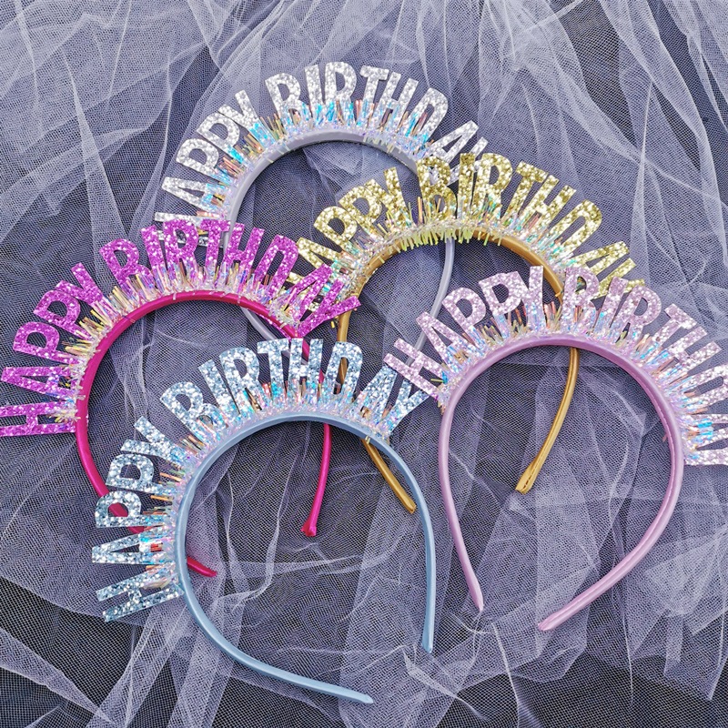 Jual Bando Ulang Tahun Happy Birtday Glitter / Bando Pesta Ulang Tahun ...
