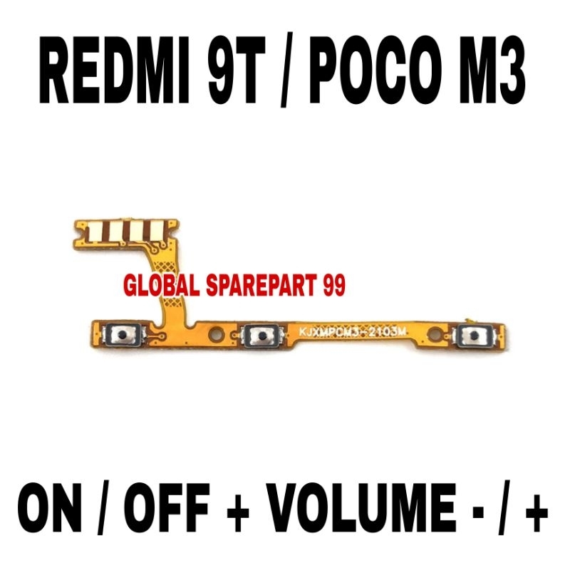 Jual FLEXIBEL ON / OFF + VOLUME - / + XIAOMI REDMI 9T / POCO M3 ...