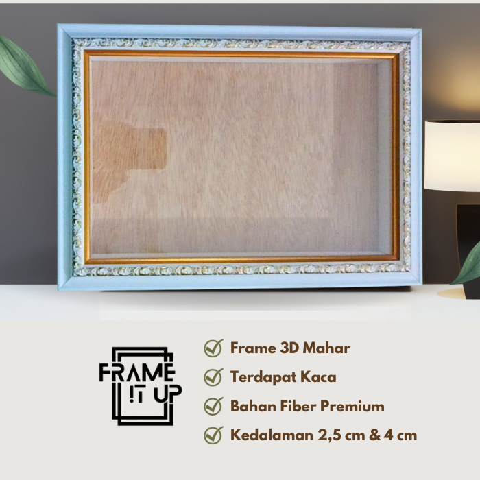 Jual Bingkai 3D Pigura Mahar (plus kaca) lebar frame -+3Cm (EC ...