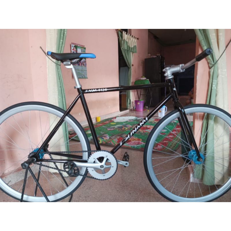 Jual sepeda fixie tsunami repaint bahan chromo | Shopee Indonesia