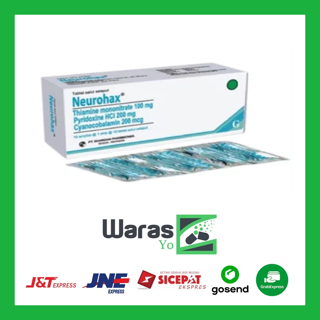 Jual [SW] Neurohax 10 Tablet PER STRIP / ntuk mengatasi gangguan saraf ...