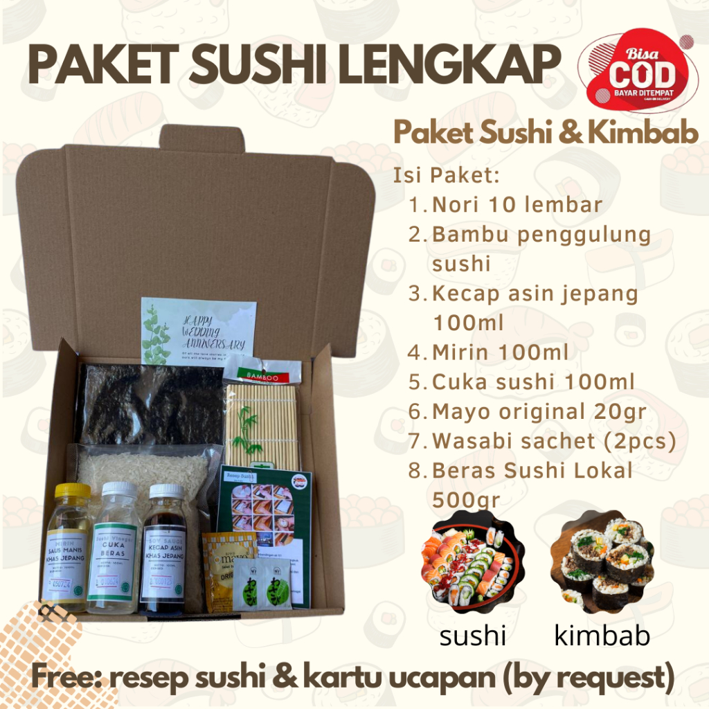 Jual Paket Sushi Halal - Paket Sushi Lengkap - Hampers Paket Sushi ...