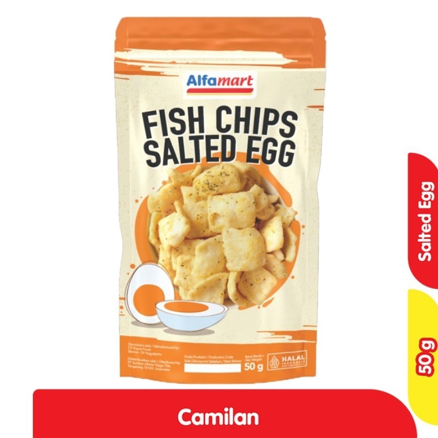 Jual Alfamart Fish Chips Salted Egg 50 g | Shopee Indonesia