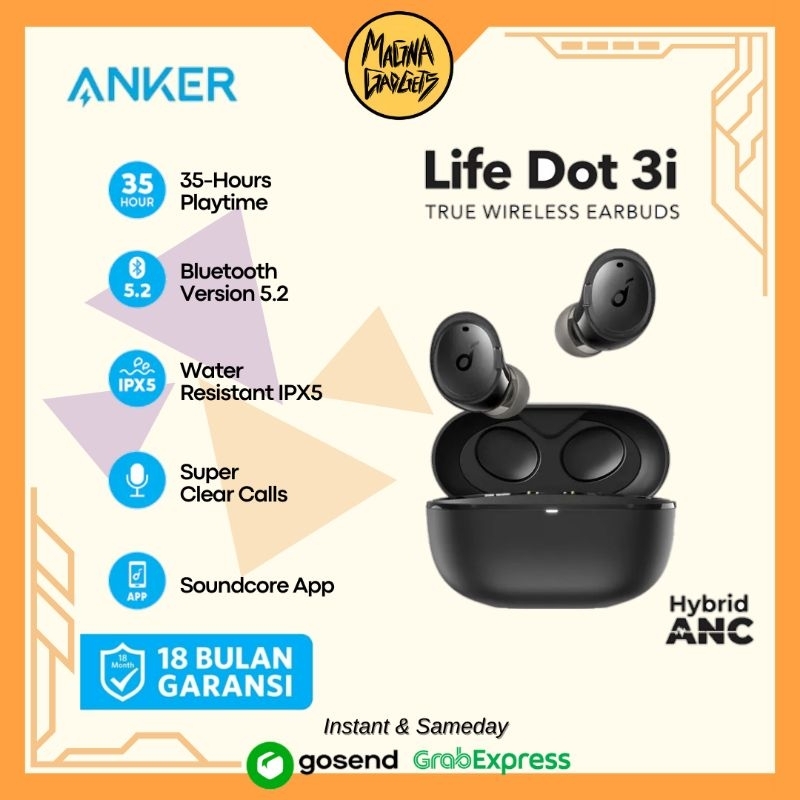 Jual TWS Earbuds Anker Soundcore Life Dot 3i Earbuds Bluetooth Hybrid ANC - A3982 | Shopee Indonesia