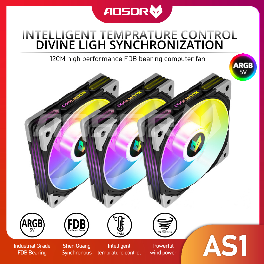 Jual AOSOR AS1 FAN CASING 12CM 5V ARGB SYNC FDB BEARING HIGH SPEED PWM | Shopee Indonesia