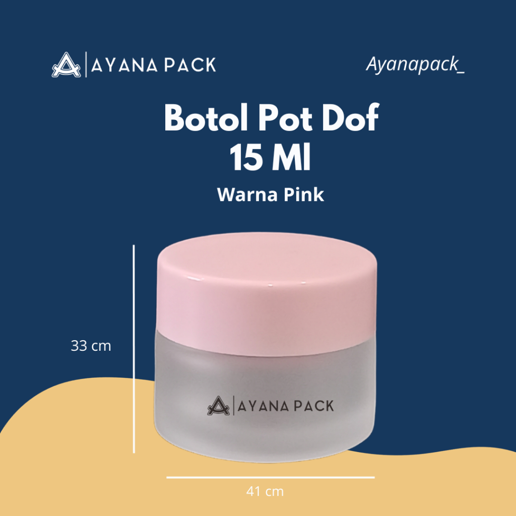 Jual Pot Cream Dof 15 ml Tutup Pink atau Biru / Pot Jar 15ml Tutup Pink ...