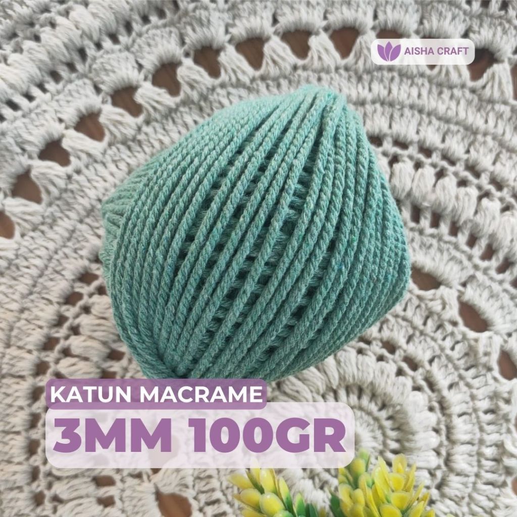 Jual Tali Katun Macrame Warna 3MM 100GR 3PLY Murah Berkualitas | Shopee ...