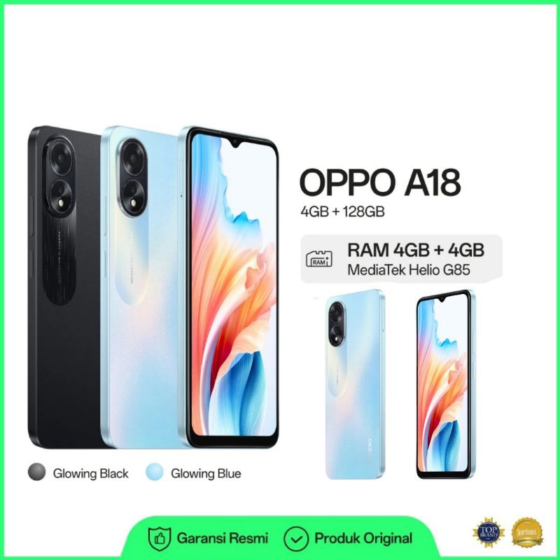 Jual HP OPPO A18 RAM 4GB ROM 128GB NEW 90Hz- Garansi Resmi OPPO ...