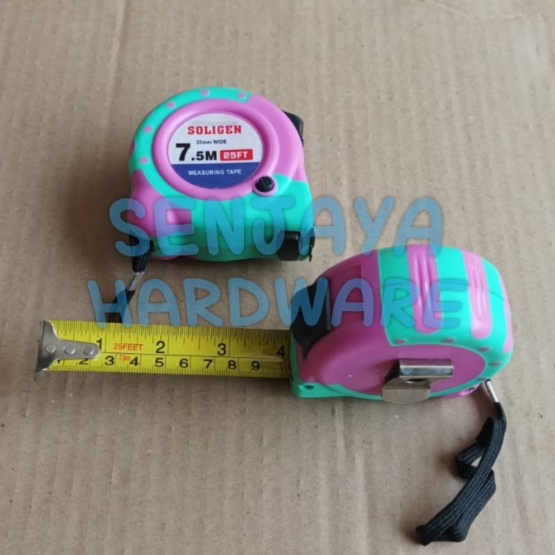 Jual Soligen meteran meter roll 7,5 m karet self lock | Shopee Indonesia