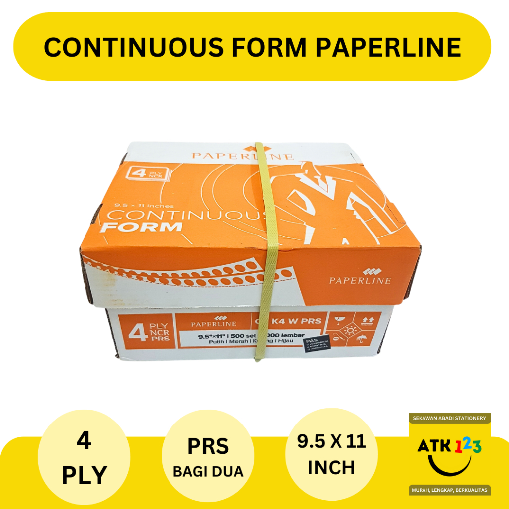 Jual Continuous Form Paperline Uk. 9,5" x 11" : 2 Rangkap 4 (4 Ply) PRS ...