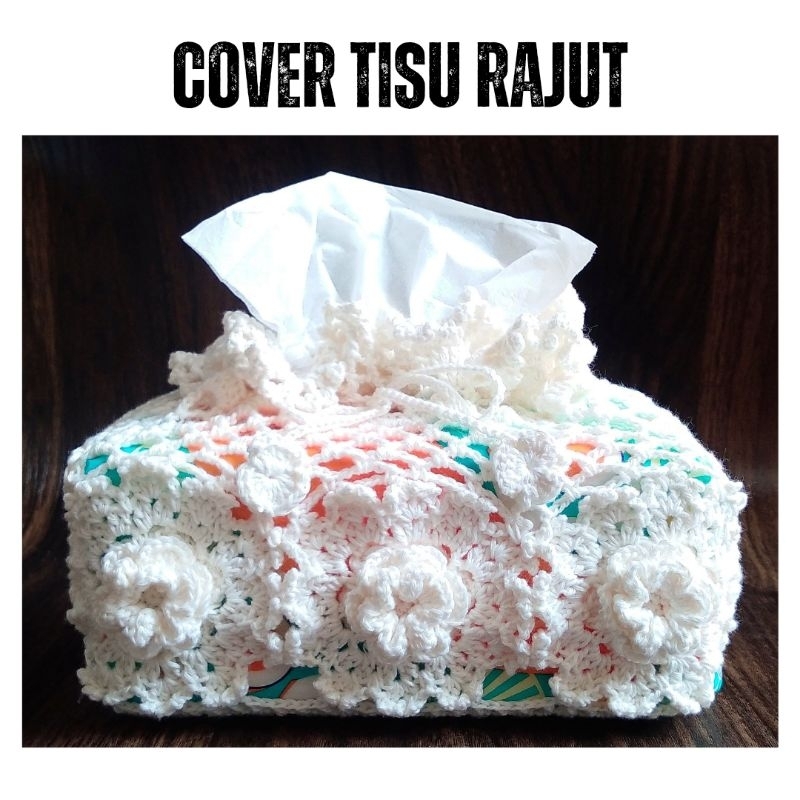 Jual Cover Tempat Tisu Rajut Motif Bunga | Shopee Indonesia