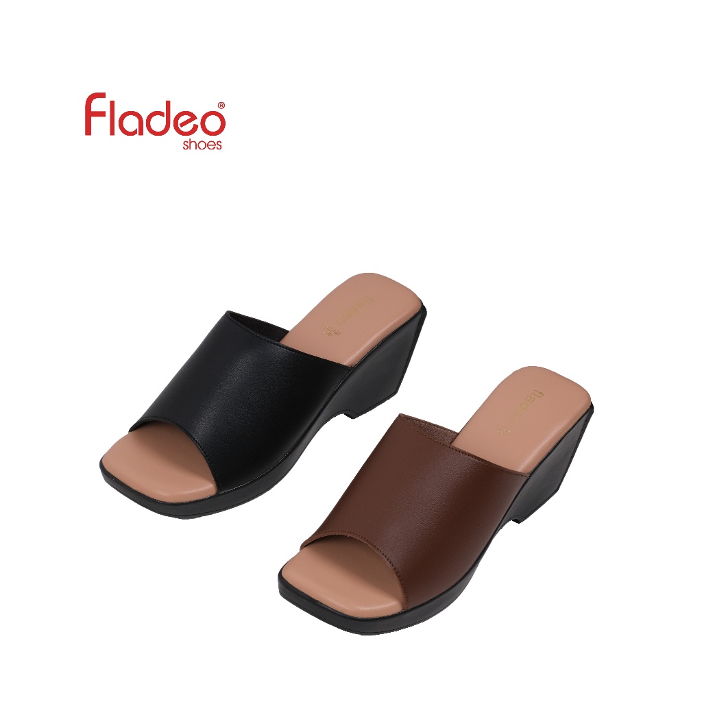 Jual Fladeo J23/LDJ403-1RV/Sandal Wedges Slide Wanita [ Wedges Sandals ...
