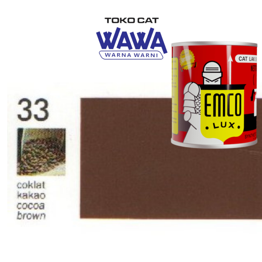Jual Emco Lux cat kayu dan besi sintetis COKLAT KAKAO 33_ 1kg | Shopee ...