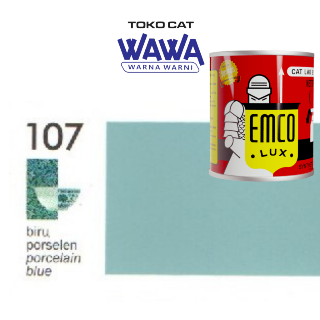 Jual Emco Lux cat kayu dan besi sintetis BIRU PORSELEN 107__ 1kg ...