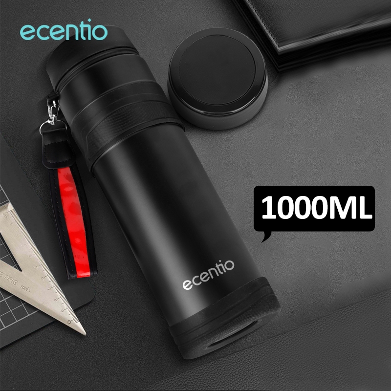 Jual ecentio & FOODI Termos air panas 1 liter Stainless steel Anti ...